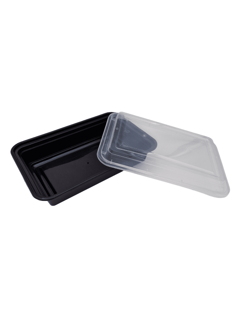 32oz 1 Compartment Black Microwavable Tray & Lid (Onyx Combi Pack ...